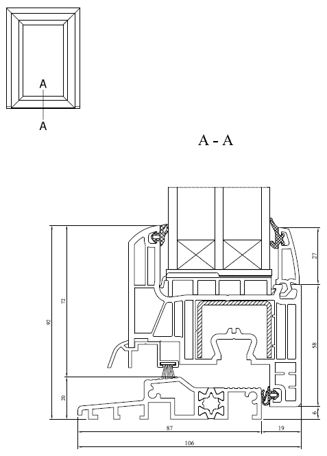 Balkontür Terrassentür PVC zweiflügelig Dreh-Kipp, Stulp